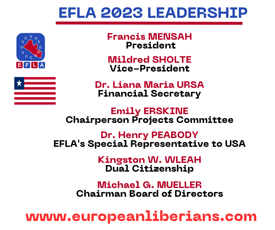 EFLA LEADERSHIP – LIBERIANS IN EUROPE – European Federation of Liberian ...